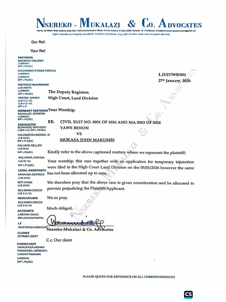 Letter Yawe | PDF