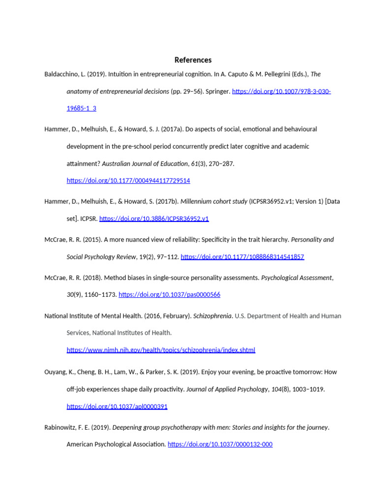 Basics of APA Style Reference List | PDF