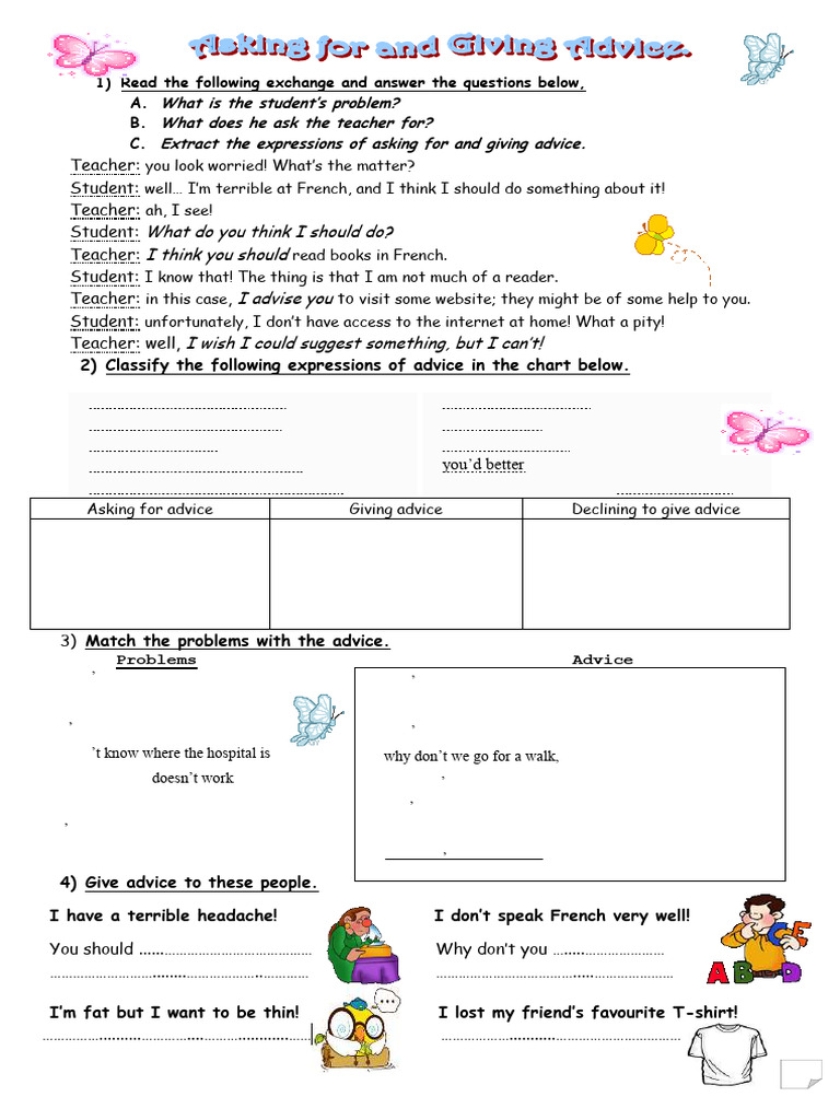 Asking For Advice Handout..Communication | PDF | Chess Theory | Chess