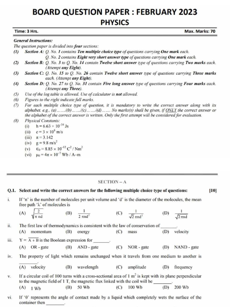(2023) Physics | PDF