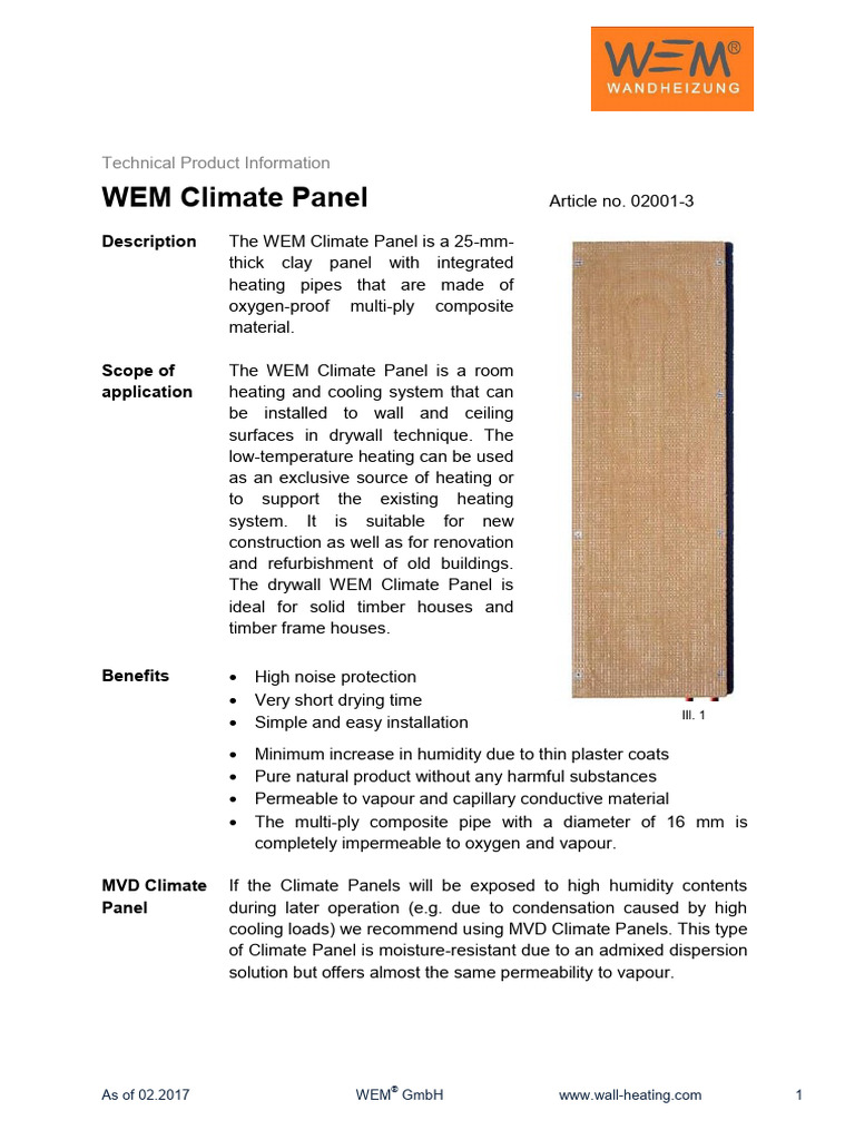 WEM Climate Panel | PDF | Drywall | Composite Material