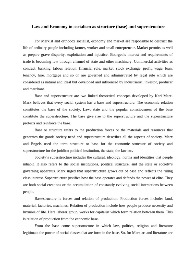 Unit2 (F) Law and Economy in Socialism As Structure | PDF | Socialism ...