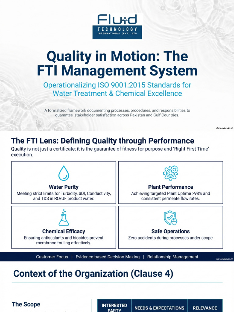 FTI Quality Management System | PDF