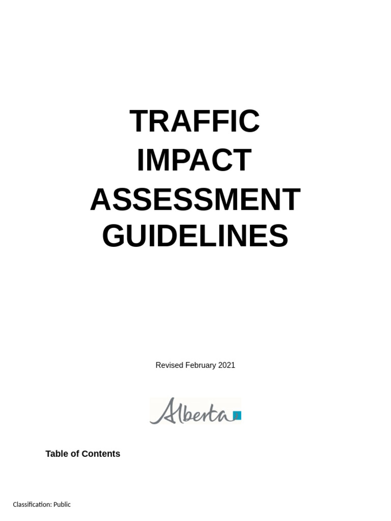 Trans Traffic Impact Assessment Guidelines 2021 02 | PDF | Traffic | Road