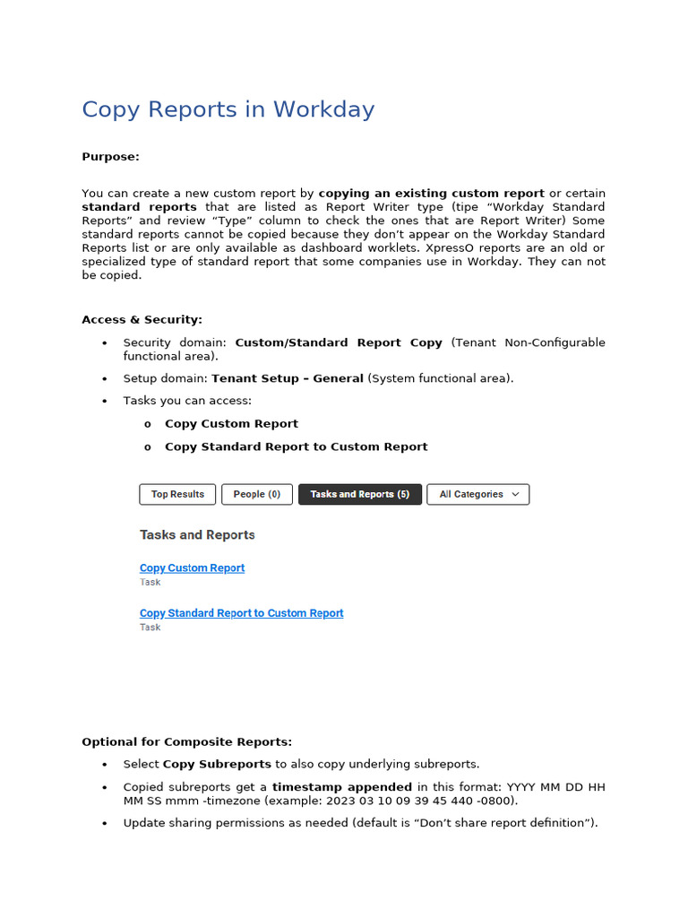 Reports in Workday | PDF | Hierarchy | Microsoft Excel
