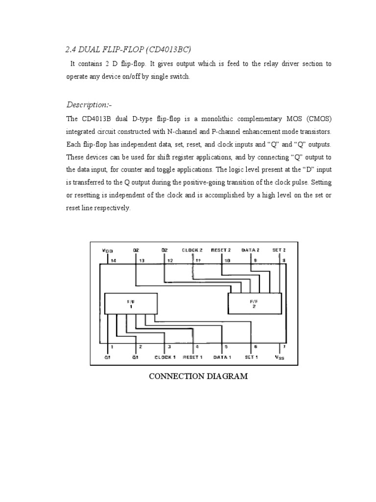 CD4013BC Dual D Flip-Flop Guide | PDF | Computers