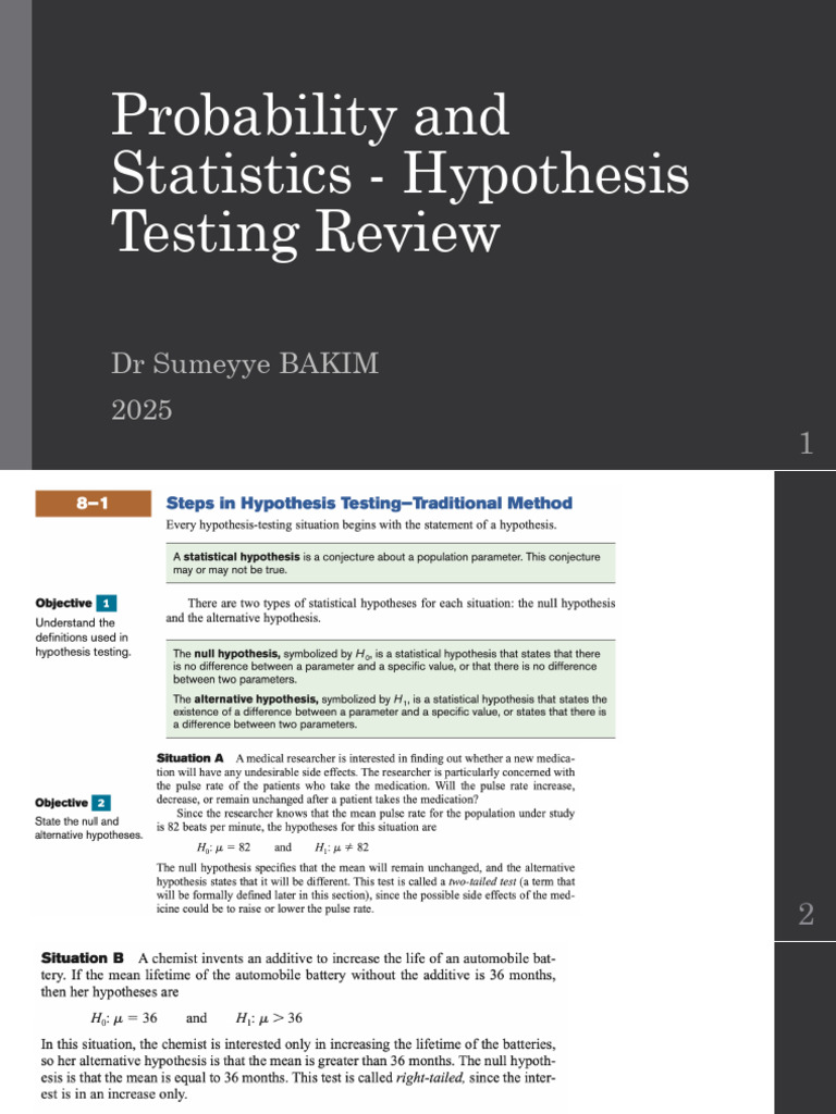Stats Lecture-11 Hypothesis Tests | PDF