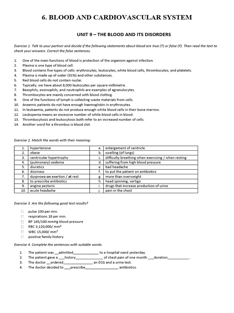 6 Blood and Cardiovascular System Bio i | PDF | Heart | Circulatory System