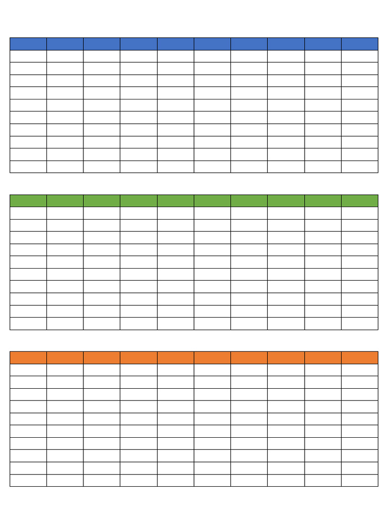 Multiplication Tables 1 To 30 Vertical EqualSpace | PDF