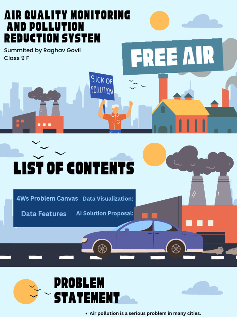 Air Quality Monitoring and Pollution Reduction System | PDF | Air ...