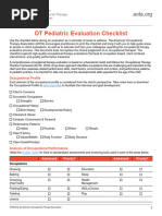 Pediatric ADL Screening Checklist | PDF