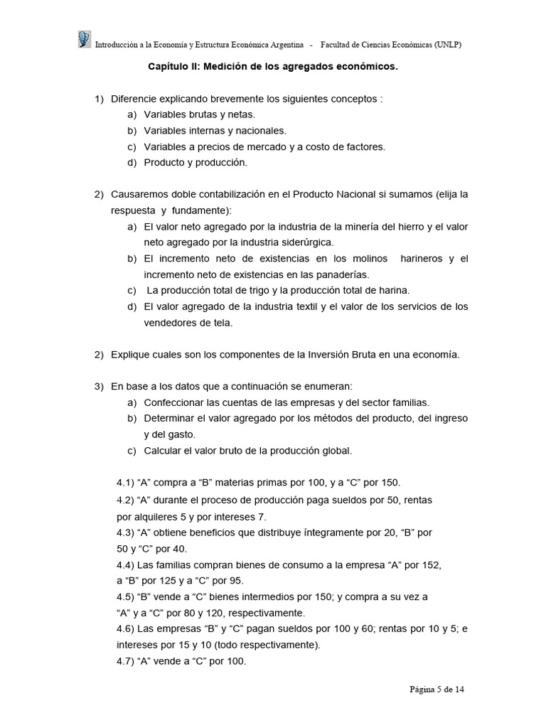 TP 12 - Cuentas Nacionales (1) | PDF | Valor añadido | Beneficio (economía)