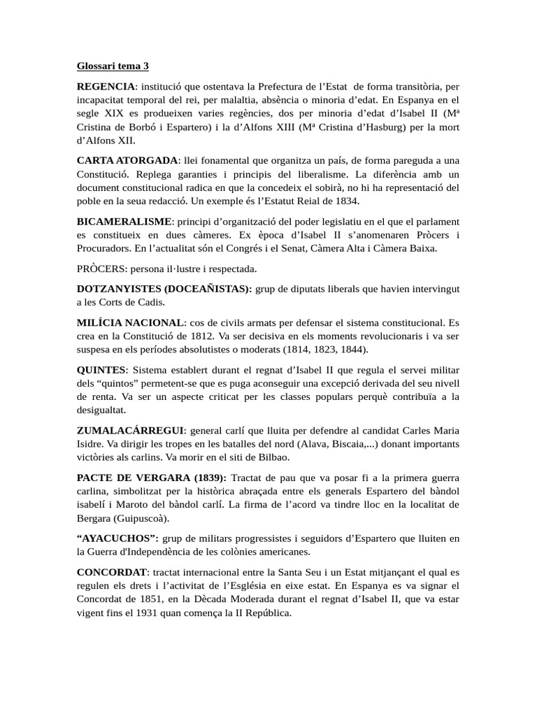 Glossari Tema 3 | PDF