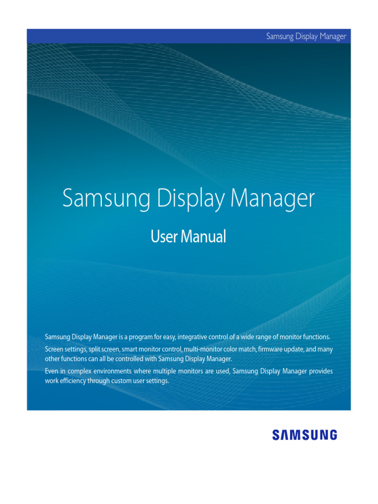 Samsung Display Manager - ENG | PDF | Computer Science | Computing