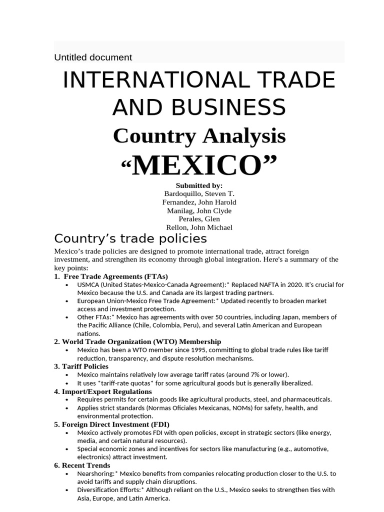 Entrep Report | PDF | Tariff | Exports