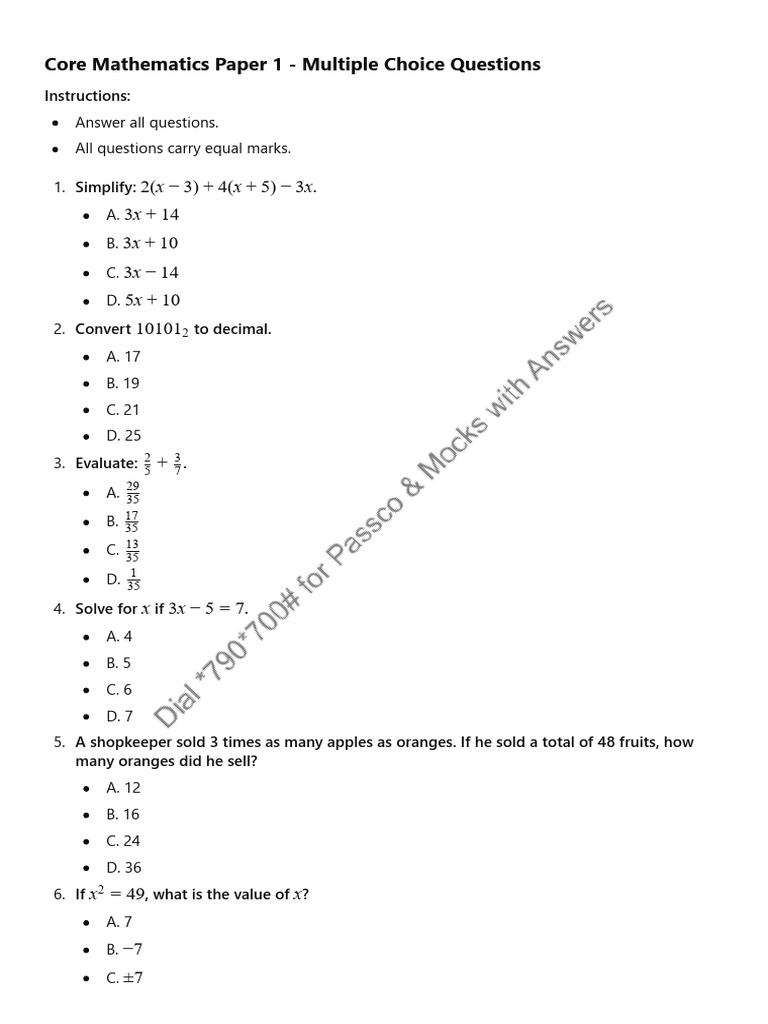 Super Mock 3 Core Maths Wassce 2024 QnA -F2G5622A29 | PDF | Area | Length
