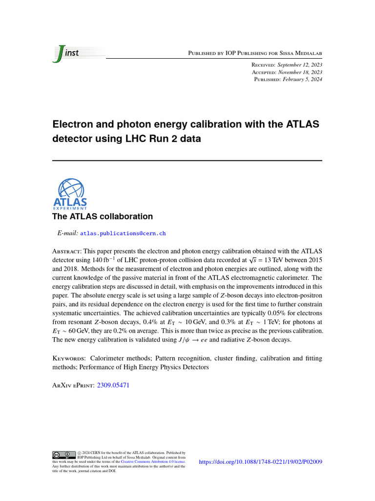 Electron and photon energy calibration with the ATLAS detector using ...
