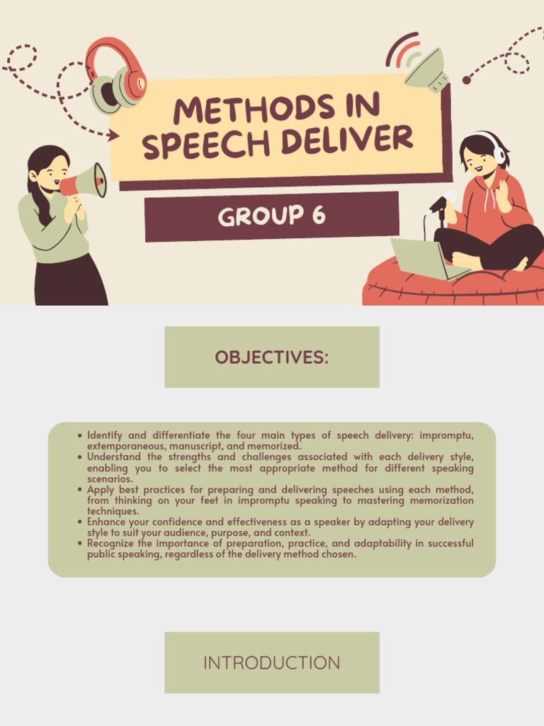 Methods in Speech Delivery | PDF | Public Speaking | Thought