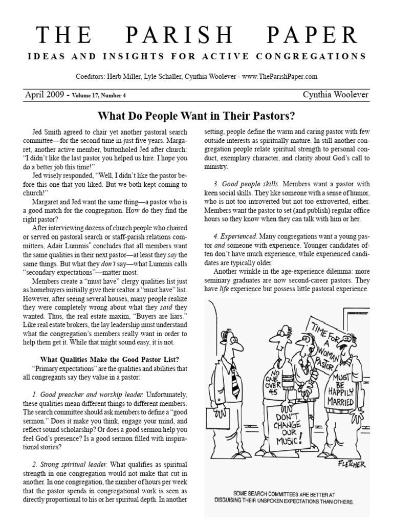 What Do People Want in Their Pastor | PDF | Pastor | Sermon