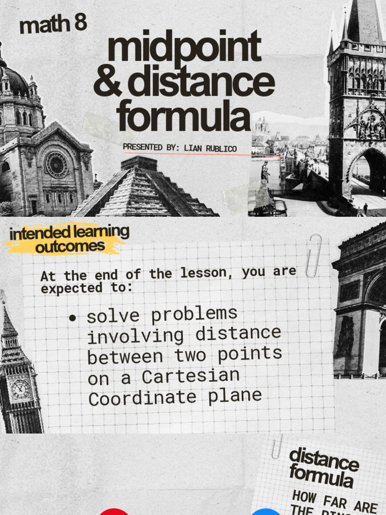 MATH 8 Week 3.2 (Midpoint and Distance Formula) - Compressed | PDF ...
