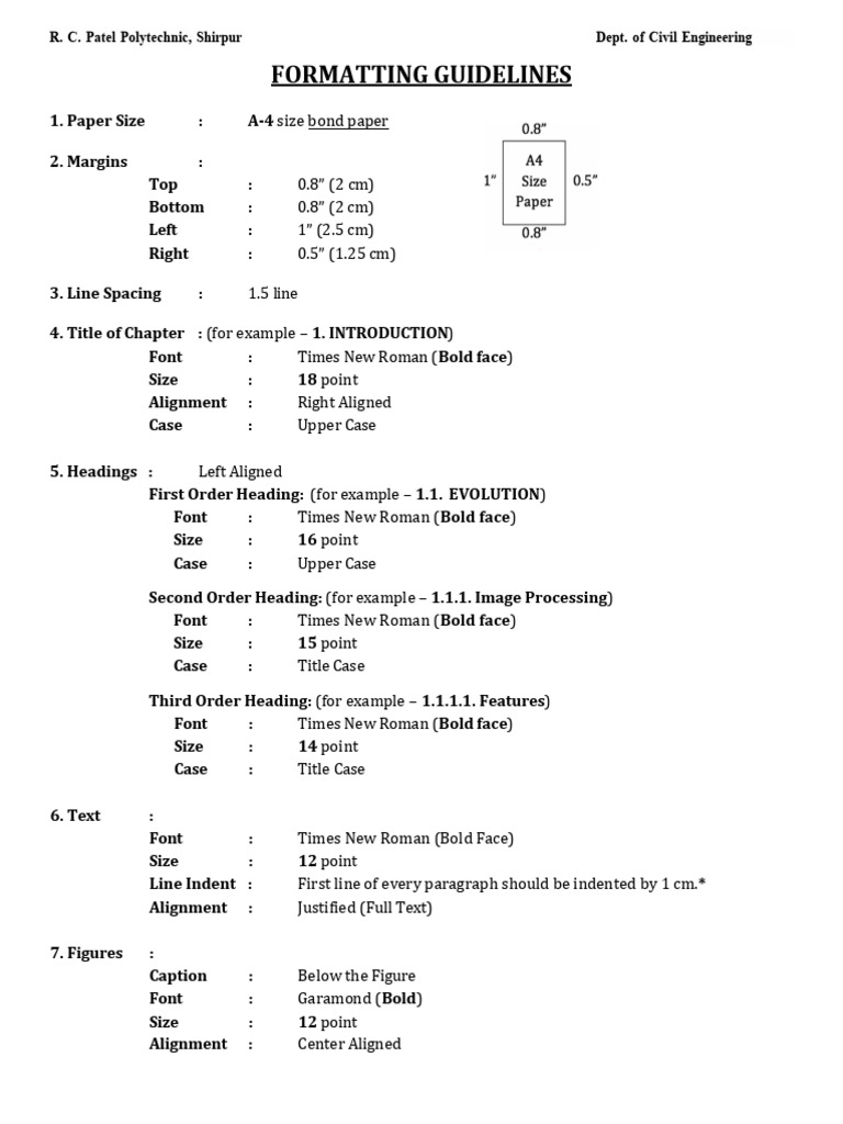 Formating Guideline ITR | PDF | Times New Roman | Typefaces