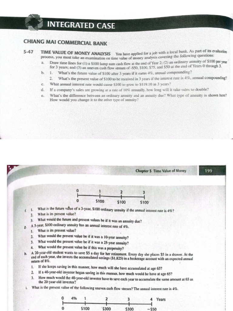 Chapter 5 Integrated Case | PDF