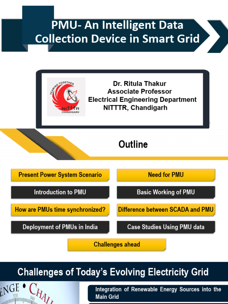 PPT 1 - PMU | PDF | Electrical Grid | Electrical Engineering