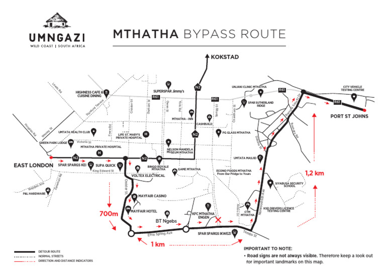 Umngazi_umthatha Detour Map 2023 | PDF