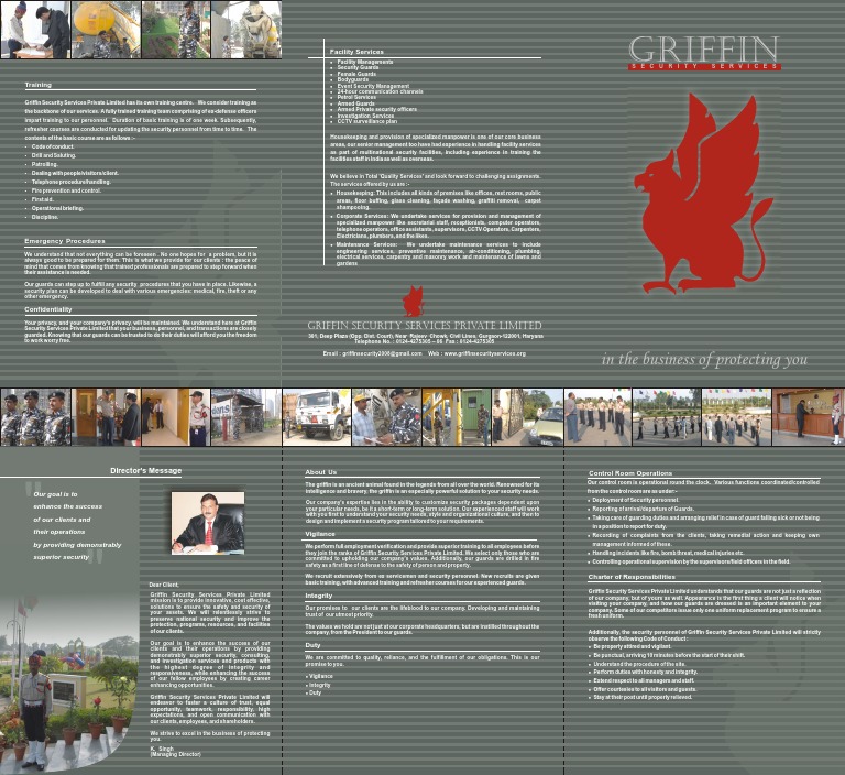 Griffin Security Services Overview | PDF | Recruit Training | Security