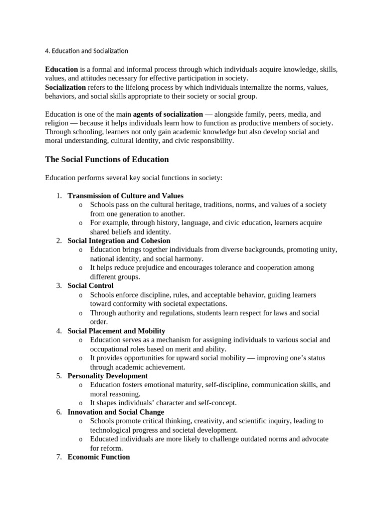 Edf 211 Lesson 2,3,4 | PDF | Deviance (Sociology) | Socialization