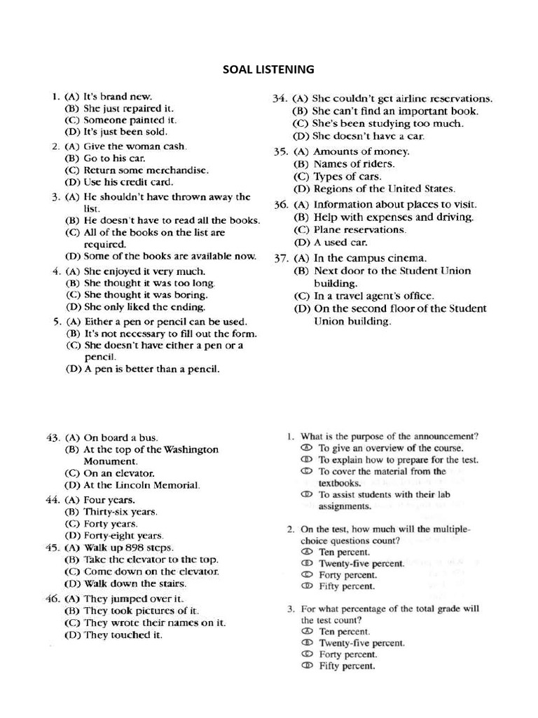 Listening Exercise | PDF