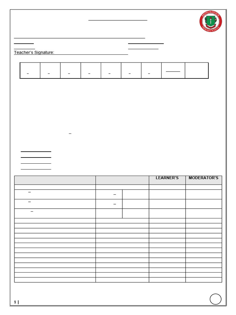 Gr6 English Term 2 Task 5 Test 2 2023 | PDF | English Language | Part ...