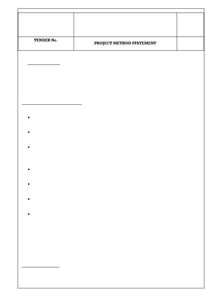 Project Method Statement | PDF | Concrete | Road