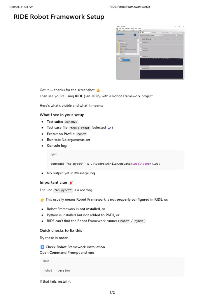 RIDE Robot Framework Setup | PDF | Command Line Interface | Software ...