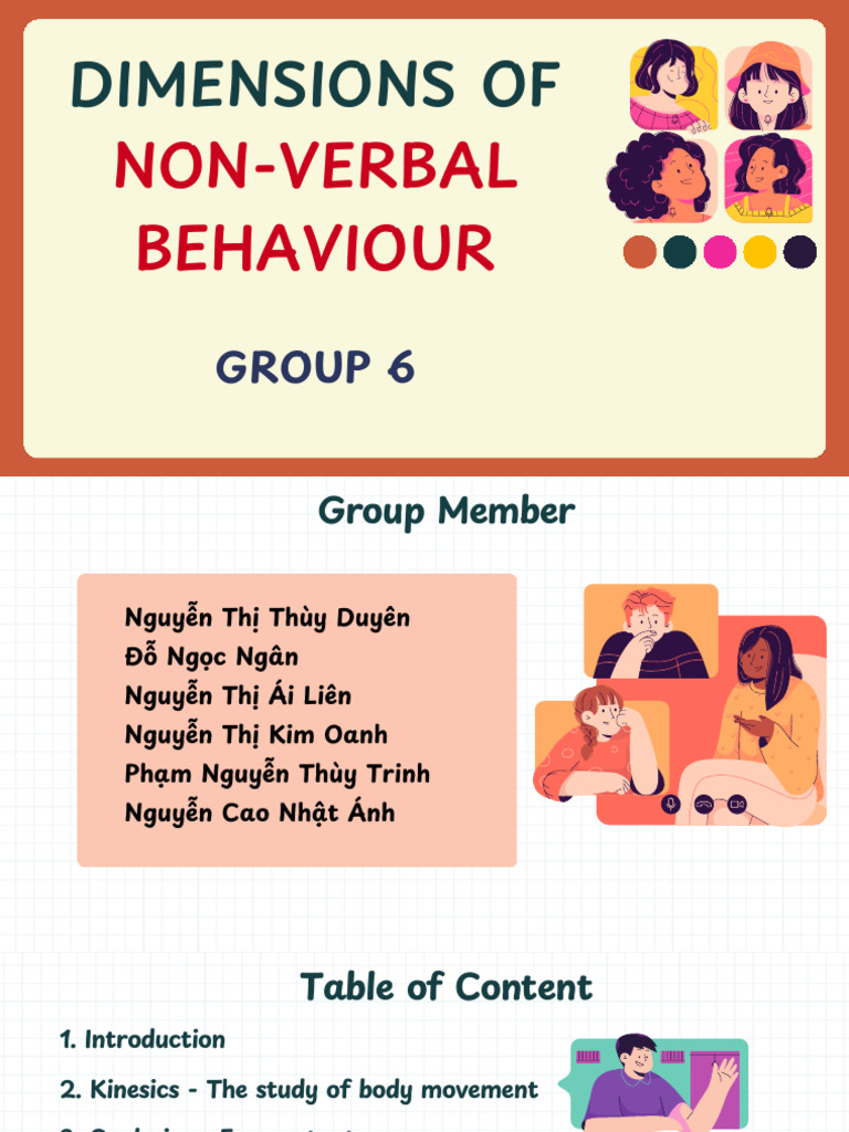G6- Dimensions of Non-verbal behavior | PDF | Nonverbal Communication ...