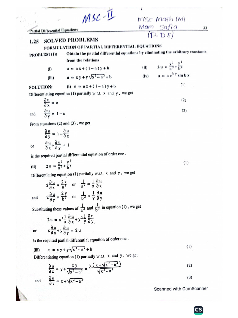 Formulation of PDE Solved Examples | PDF