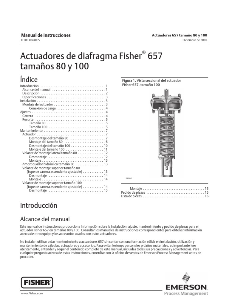 Actuador 657 Fisher | PDF | Solenoide | Tornillo