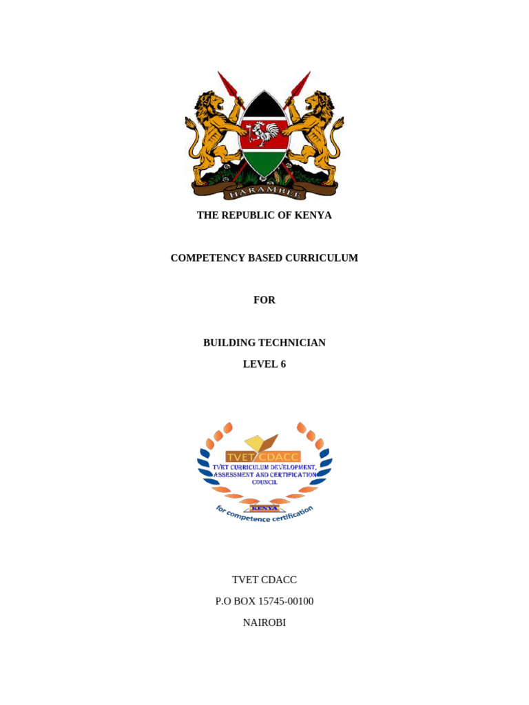 Curri Building Technician level 6 | PDF | Entrepreneurship | Vocational ...