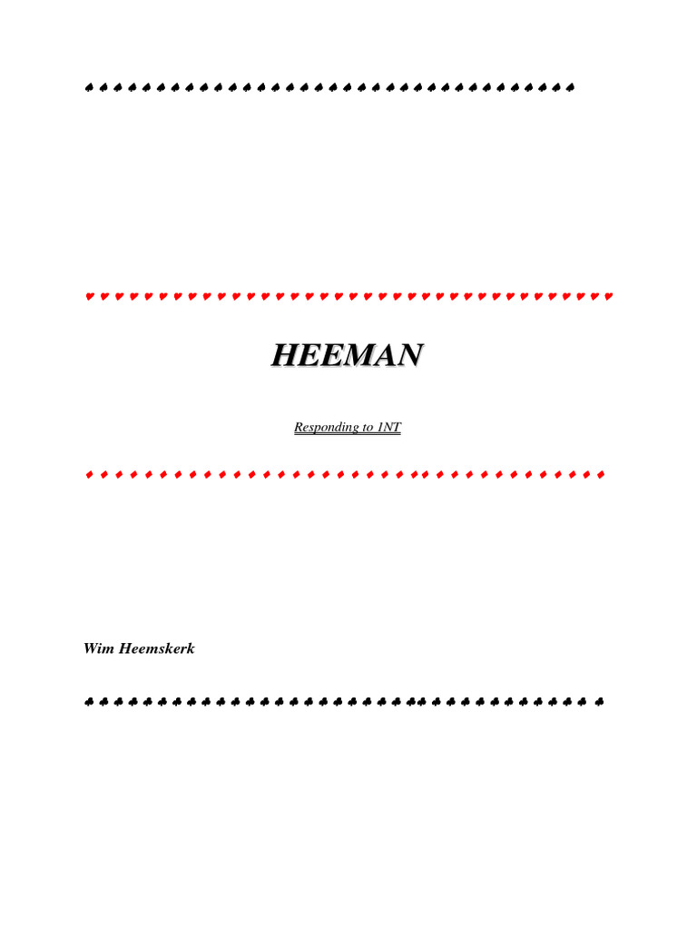 Heeman Over 1NT | PDF | Contract Bridge | Card Games