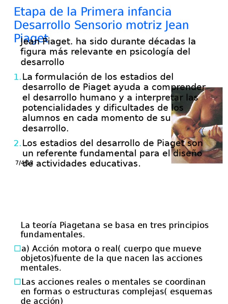 Etapa de La Primera Infancia Desarrollo Sensorio Motriz | PDF | Aquisición de idioma | Conceptos ...