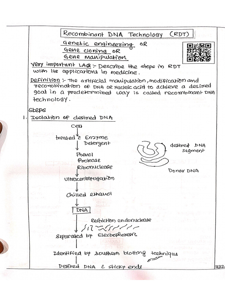 Recombinant DNA Technology | PDF