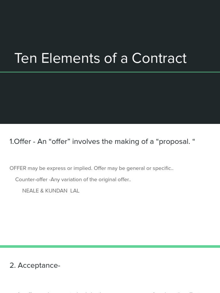Introduction to Law of Contract | PDF | Consideration | Contract Law