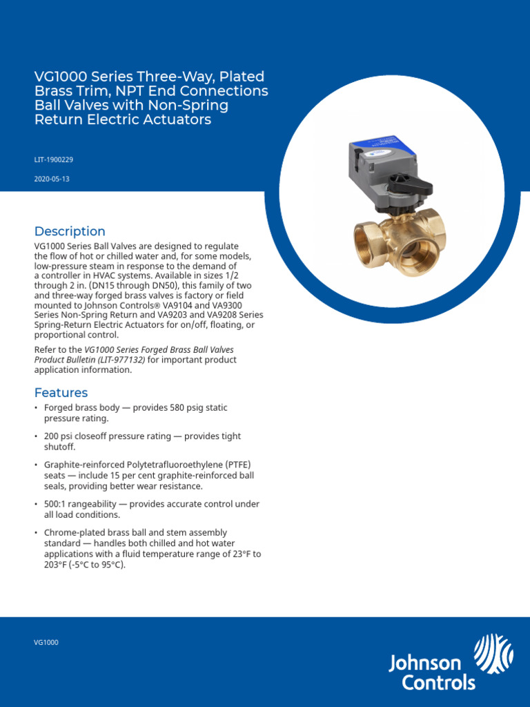 VG1000 Series 3 Way Valve | PDF | Valve | Switch