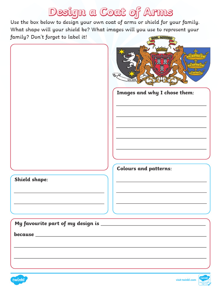 t d 1731582491 Ks1 Design a Coat of Arms Worksheet Ver 1 | PDF