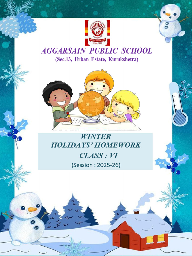 Class 6 Holidays Homework | PDF | Area | Length