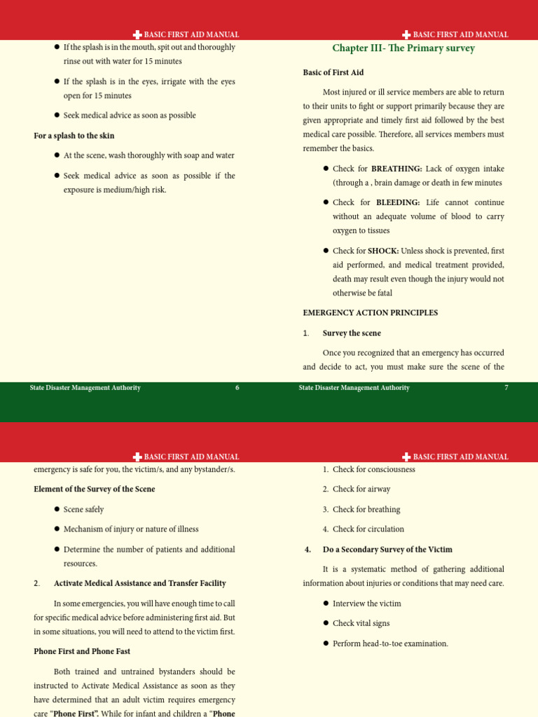 Basic First Aid Manual English | PDF | Cardiopulmonary Resuscitation ...