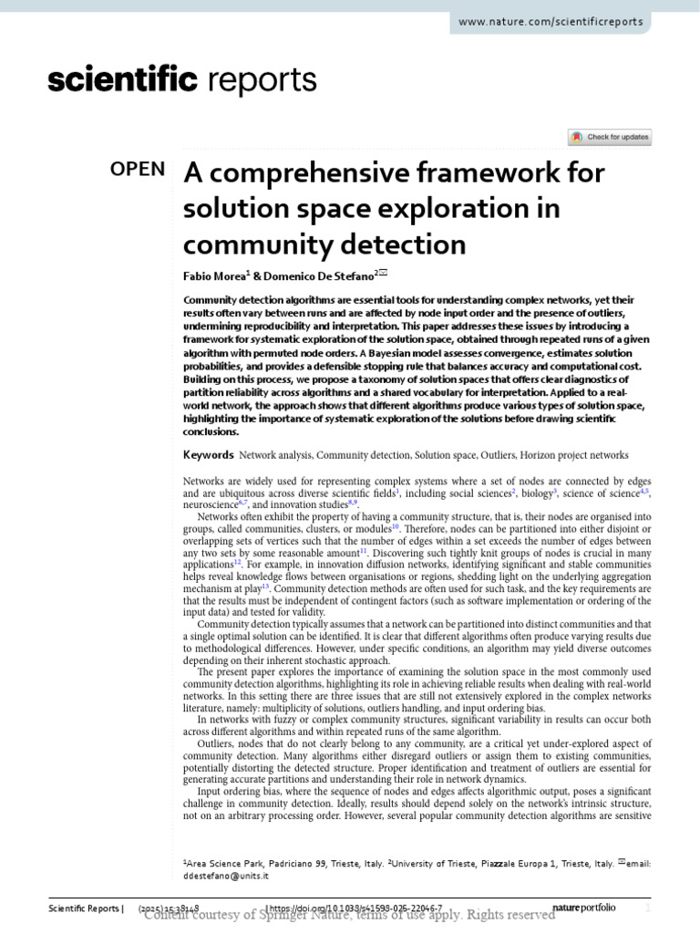 A Comprehensive Framework For Solution Space Explo | PDF | Mathematics ...