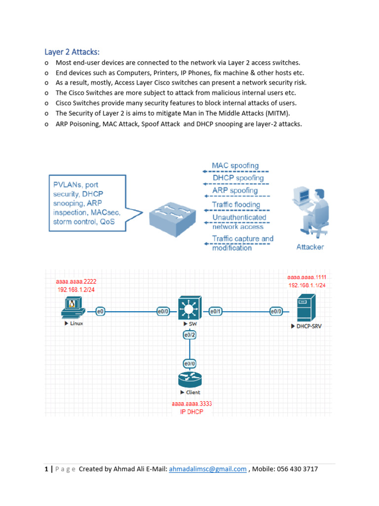 14 Layer+2+Attacks DHCP | PDF | Telecommunications Standards | Computer ...