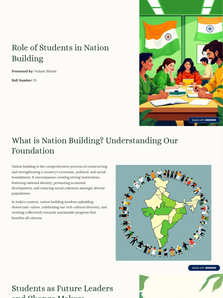 Role of Students in Nation Building | PDF | Sustainability | Community