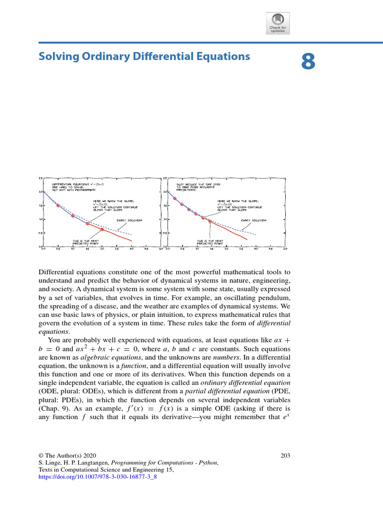 Solving Ordinary Differential Equations | PDF | Equations | Ordinary ...